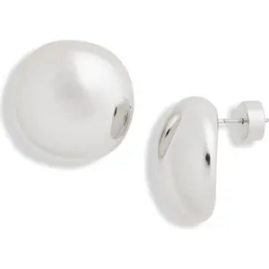 Nordstrom Polished Dome Stud Earrings - Silver