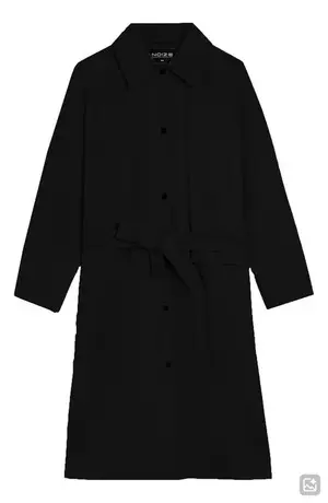 NOIZE Janice Water Repellent Coat - Black