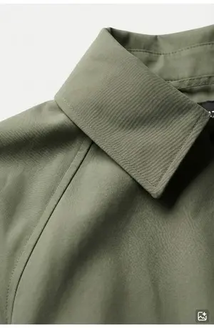 NOIZE Janice Tie Waist Water Repellent Coat - Sage