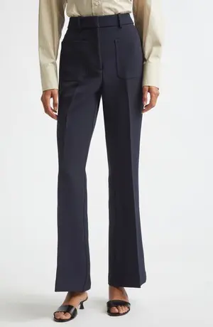 REISS Priya High Waist Flare Leg Pants
