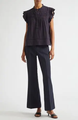 REISS Priya High Waist Flare Leg Pants