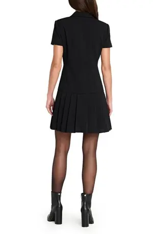 TAHARI ASL Double Breasted Pleated Hem Dress
