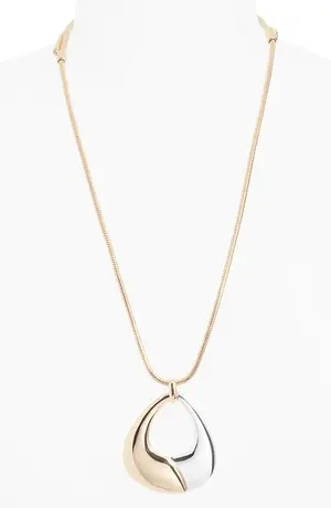 Nordstrom 2-tone Adjustable Pendant Necklace