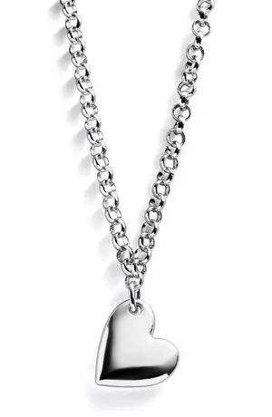 Baublebar Polished Heart Pendant Necklace - Silver