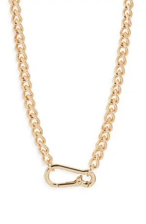 Nordstrom Carabiner Curb Chain Necklace - Gold