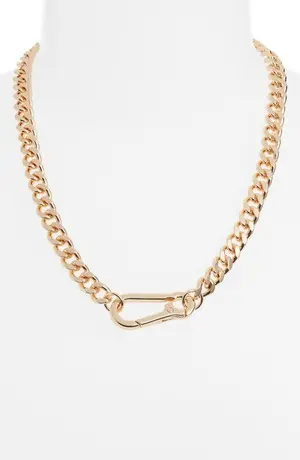 Nordstrom Carabiner Curb Chain Necklace - Gold