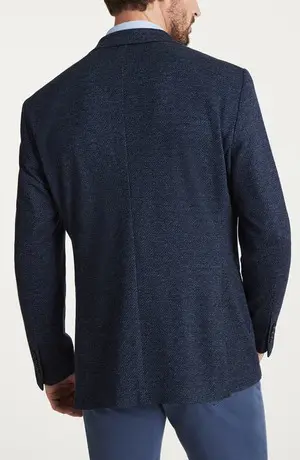 34 Heritage Matteo Wool & Cotton Twill Knit Blazer