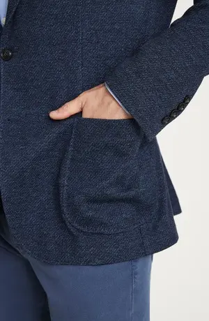 34 Heritage Matteo Wool & Cotton Twill Knit Blazer