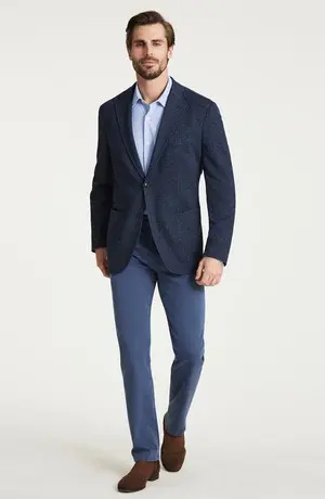 34 Heritage Matteo Wool & Cotton Twill Knit Blazer