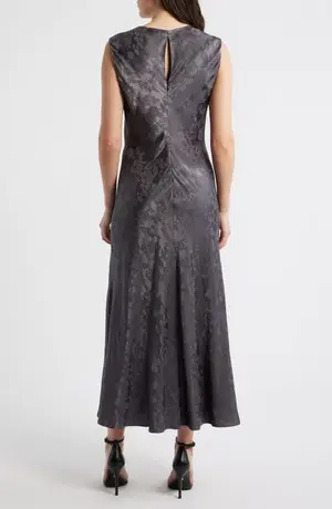 Sam Edelman Textured Floral Damask Maxi Dress