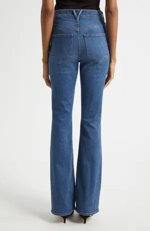 Veronica Beard Cameron High Waist Bootcut Jeans