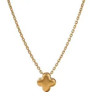 Argento Vivo Puffy Clover Pendant Necklace