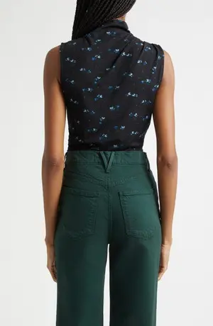 Veronica Beard Mylie Floral Sleeveless Top