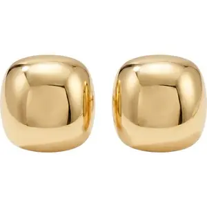 Argento Vivo Puffed Square Button Stud Earrings