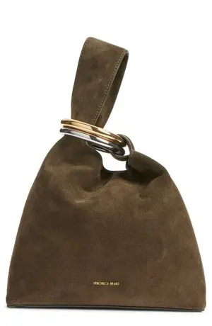 Veronica Beard Swing Suede Top Handle Bag - Cypress