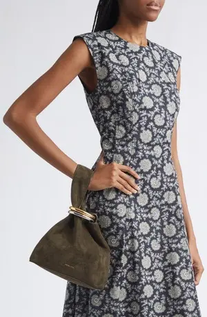 Veronica Beard Swing Suede Top Handle Bag