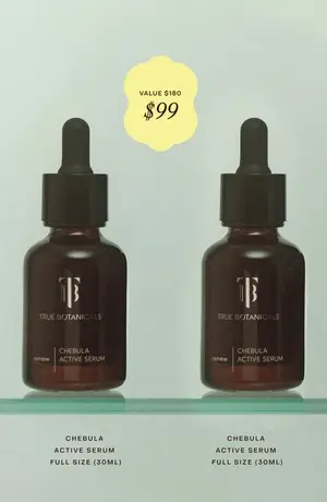 True Botanicals Chebula Active Serum Duo $180 Value