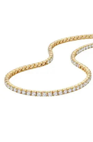 Argento Vivo Cubic Zirconia Tennis Anklet - Gold