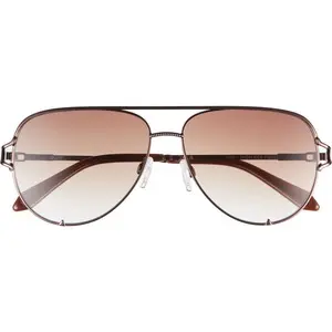 Quay High Key Twist 60mm Gradient Aviator Sunglasses - Chocolate/sepia