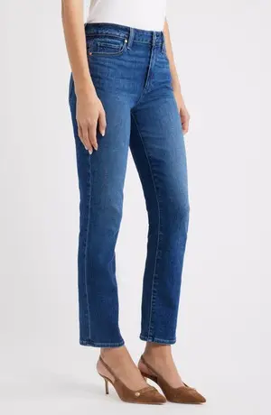 Paige Cindy High Waist Ankle Straight Leg Jeans