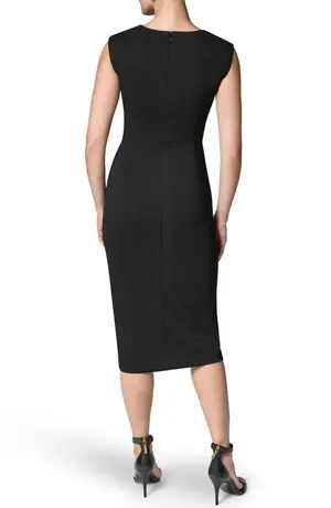 Donna Karan New York Sleeveless Sheath Dress With Clasp Detail - Black