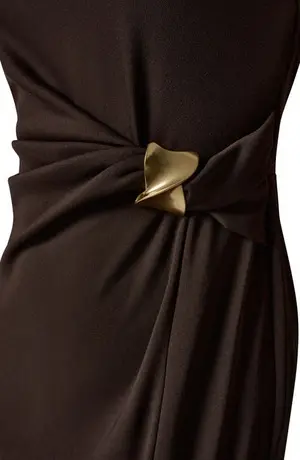Donna Karan New York Sleeveless Sheath Dress With Clasp Detail