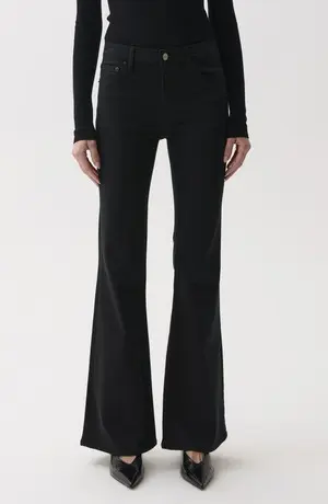 PISTOLA Kinsley High Waist Flare Jeans - Graphite