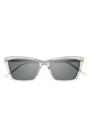 Saint Laurent 54mm Polarized Cat Eye Sunglasses - Beige