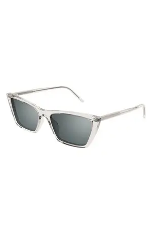 Saint Laurent 54mm Polarized Cat Eye Sunglasses - Beige