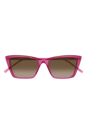 Saint Laurent 54mm Polarized Cat Eye Sunglasses - Pink