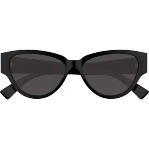 Bottega Veneta 56mm Polarized Cat Eye Sunglasses - Black