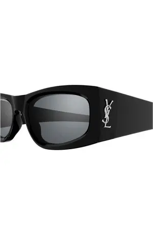 Saint Laurent 56mm Polarized Rectangular Sunglasses