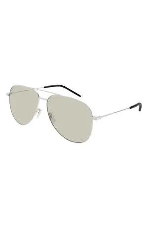 Saint Laurent Classic 59mm Polarized Aviator Sunglasses