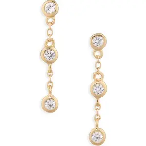 Madewell Demi-fine Crystal Drop Earrings - Gold/clear