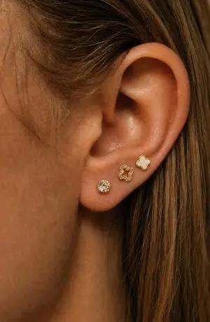 Argento Vivo Set Of 3 Clover Motif Earrings