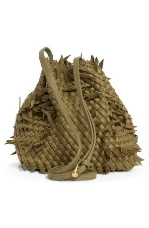 NAGHEDI Gramercy Medium Frayed Bucket Bag