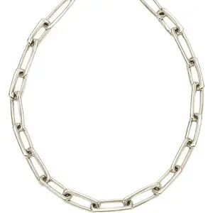 Argento Vivo Chunky Paper Clip Chain Necklace - Silver