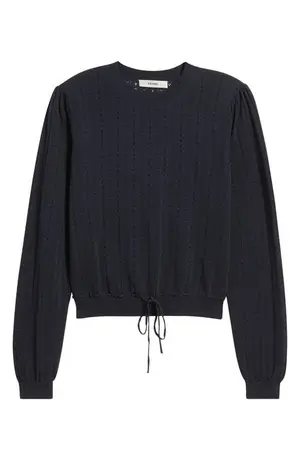 FRAME Cotton & Modal Pointelle Sweater