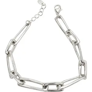 Argento Vivo Chunky Paper Clip Chain Bracelet In 18k- Plate - Silver