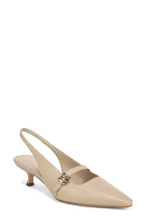 Vince Sonya Kitten Heel Pointed Toe Slingback Sandal - Birch Sand