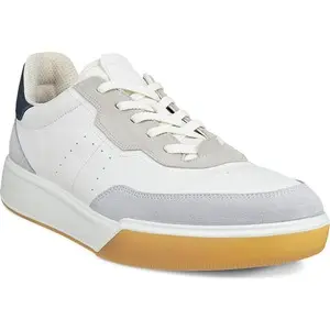 Ecco Street Court Low Top Sneaker - Concrete/white