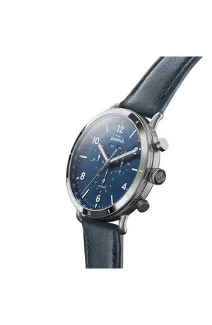 Shinola Canfield Sport Chronograph Leather Strap Watch