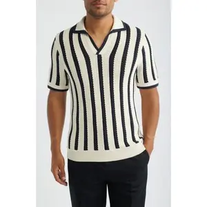 REISS Duncan Stripe Polo Sweater
