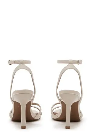 REISS Annabelle Suede Ankle Strap Stiletto Sandals - White