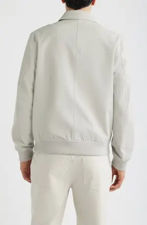 REISS Regular Fit Bobby Bomber Jacket - Stone