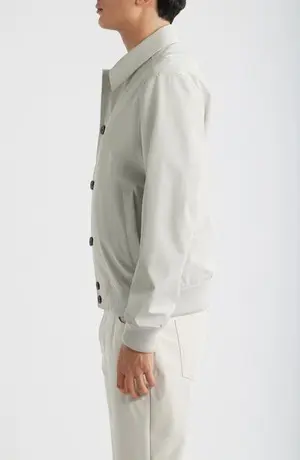 REISS Regular Fit Bobby Bomber Jacket - Stone