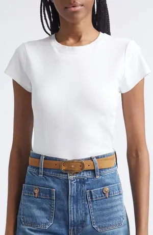 Veronica Beard Loop Suede Belt