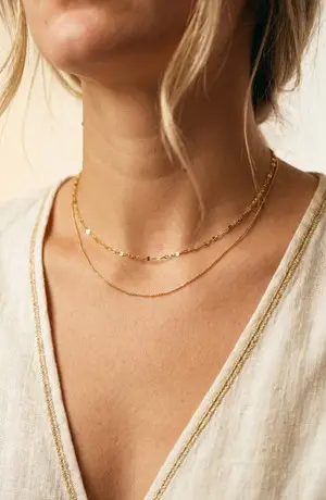 Argento Vivo Double Layered Necklace - Gold