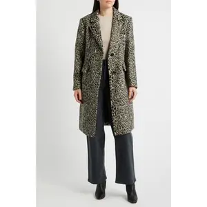 Bcbgmaxazria Print Faux Fur Coat - Leopard