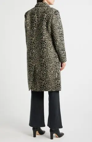 Bcbgmaxazria Faux Fur Animal Print Tailored Coat